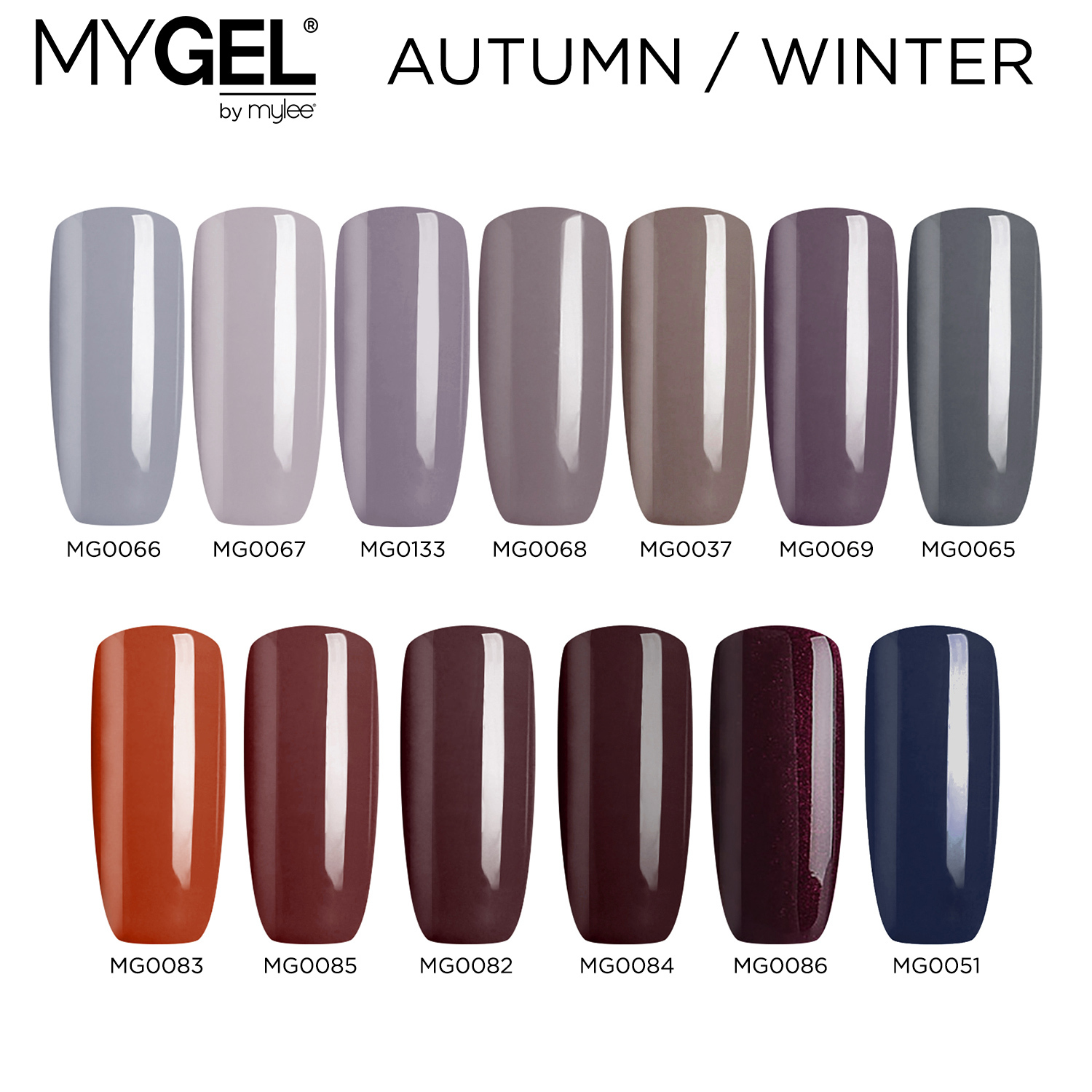 Mylee MYGEL Autumn Winter UV LED Soak-Off Gel Nail Polish Colour ...