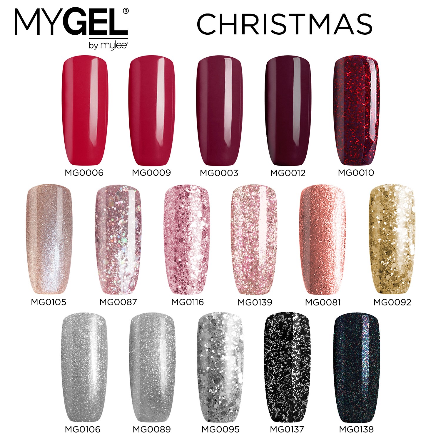 Mylee MYGEL Christmas Autumn Winter UV LED Gel Nail Polish Colours ...