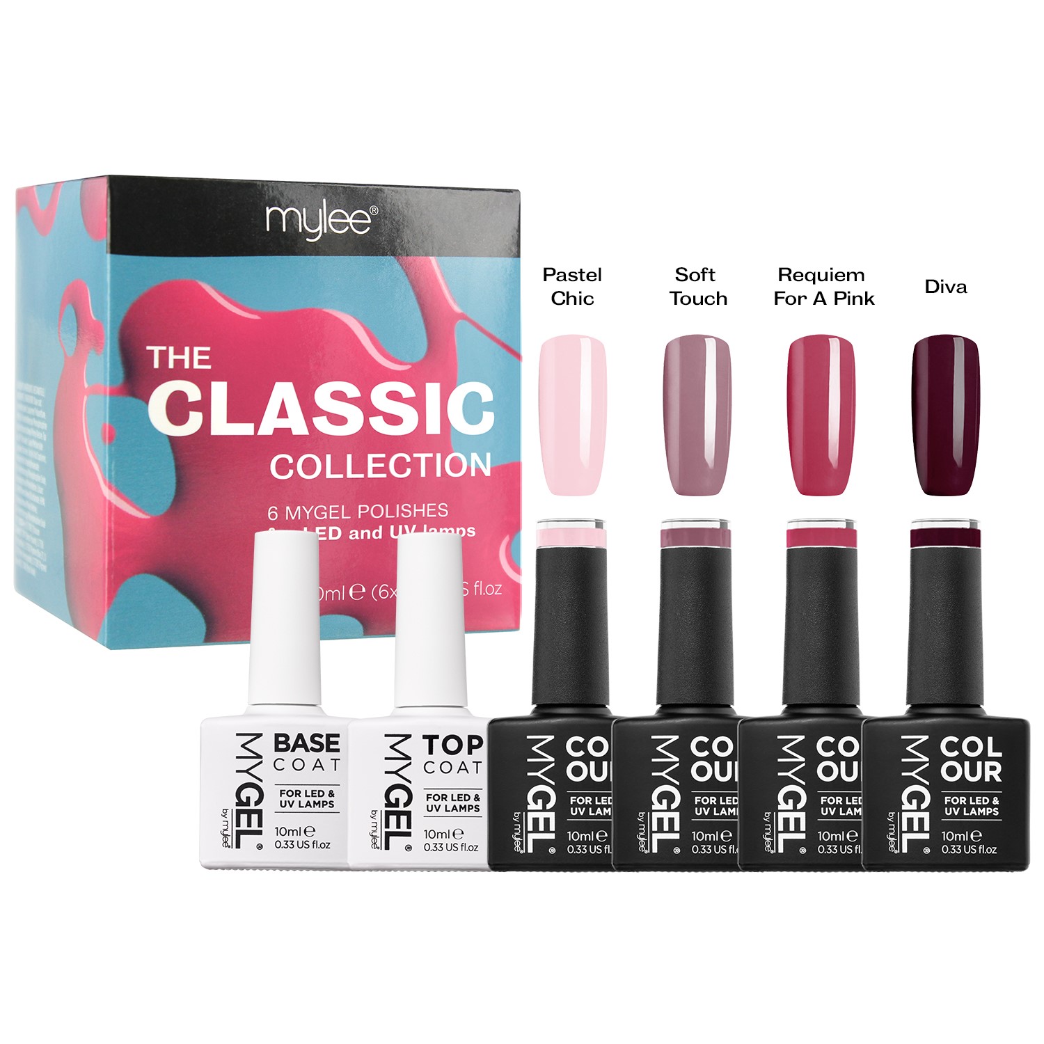 Mylee MYGEL Classic Collection UV LED Gel Nail Polish Colour Kit ...