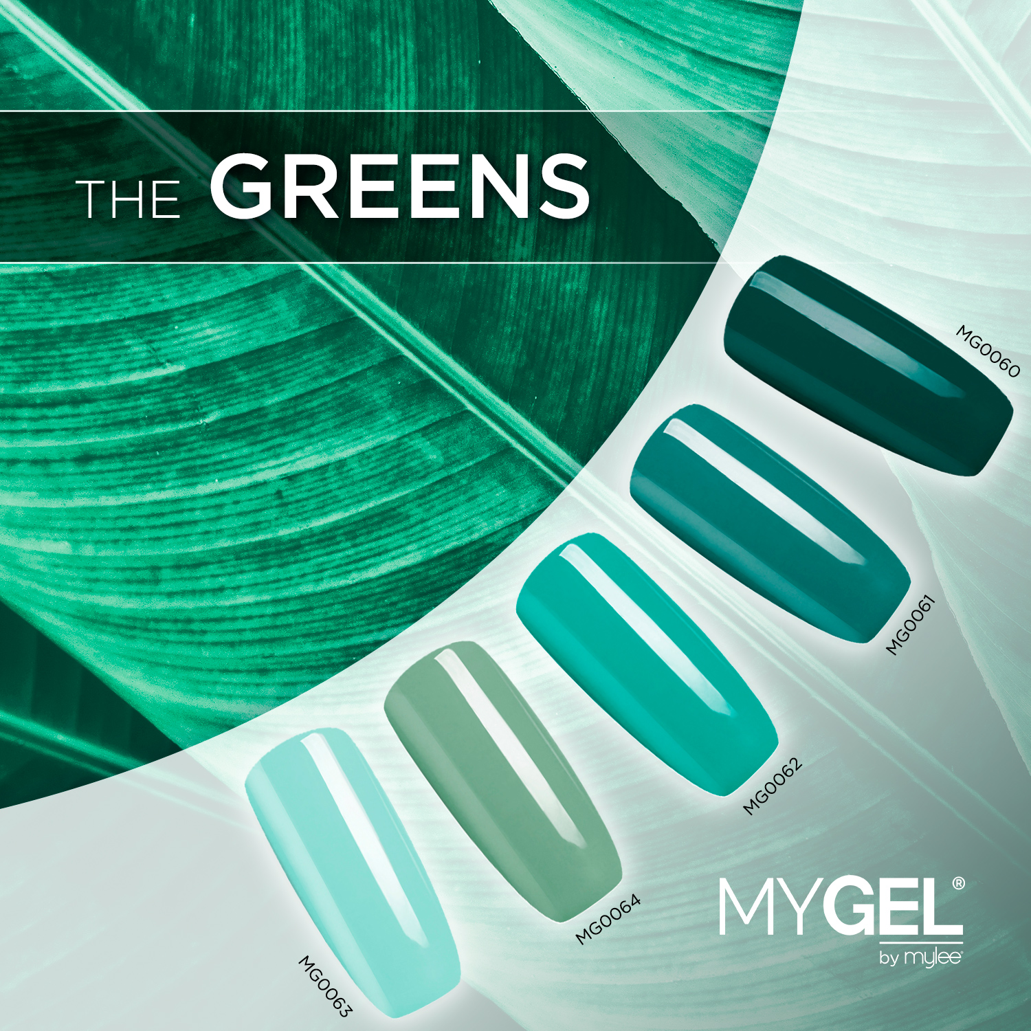 Mylee MYGEL Green Collection UV LED SoakOff Gel Nail Polish Colour ...