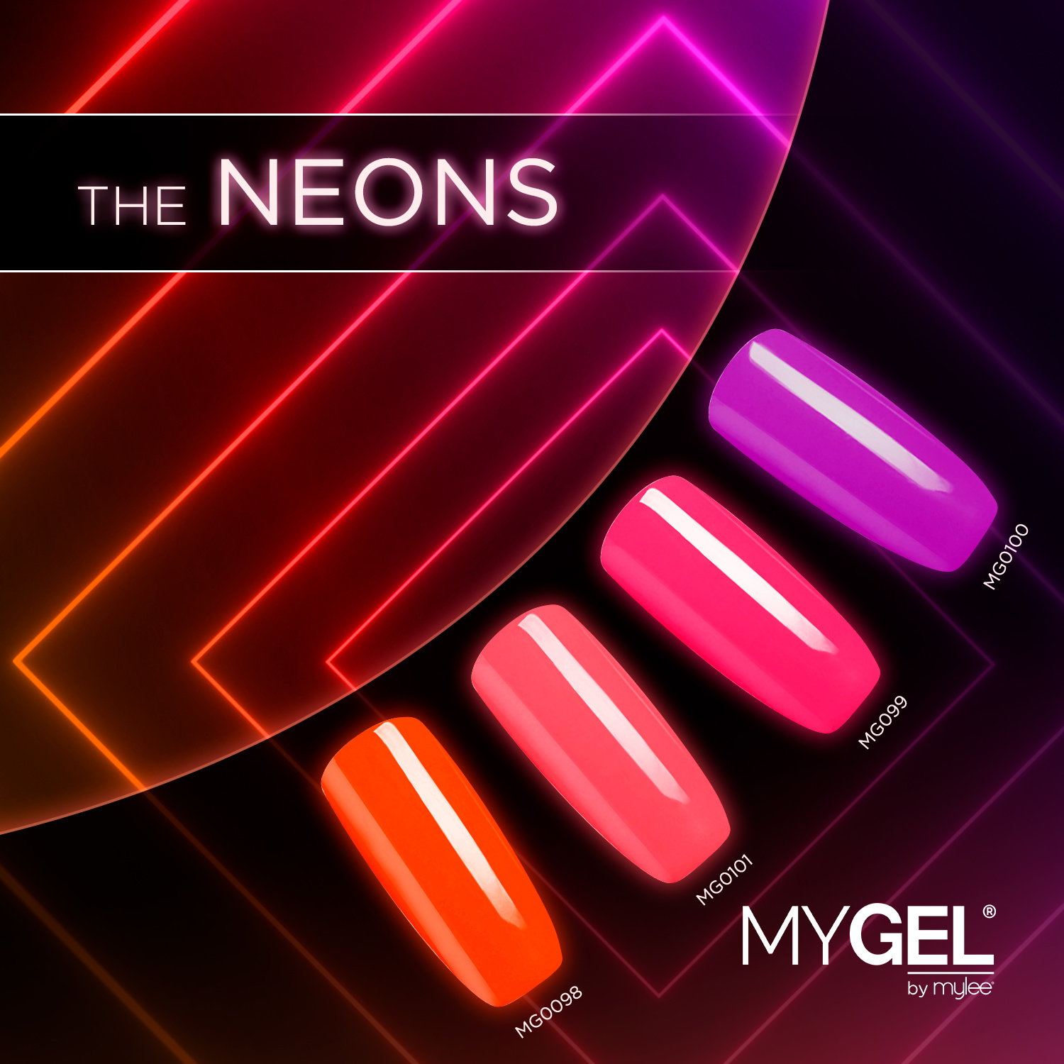 Mylee MYGEL Neon Collection UV LED Soak-Off Gel Nail Polish Colour ...