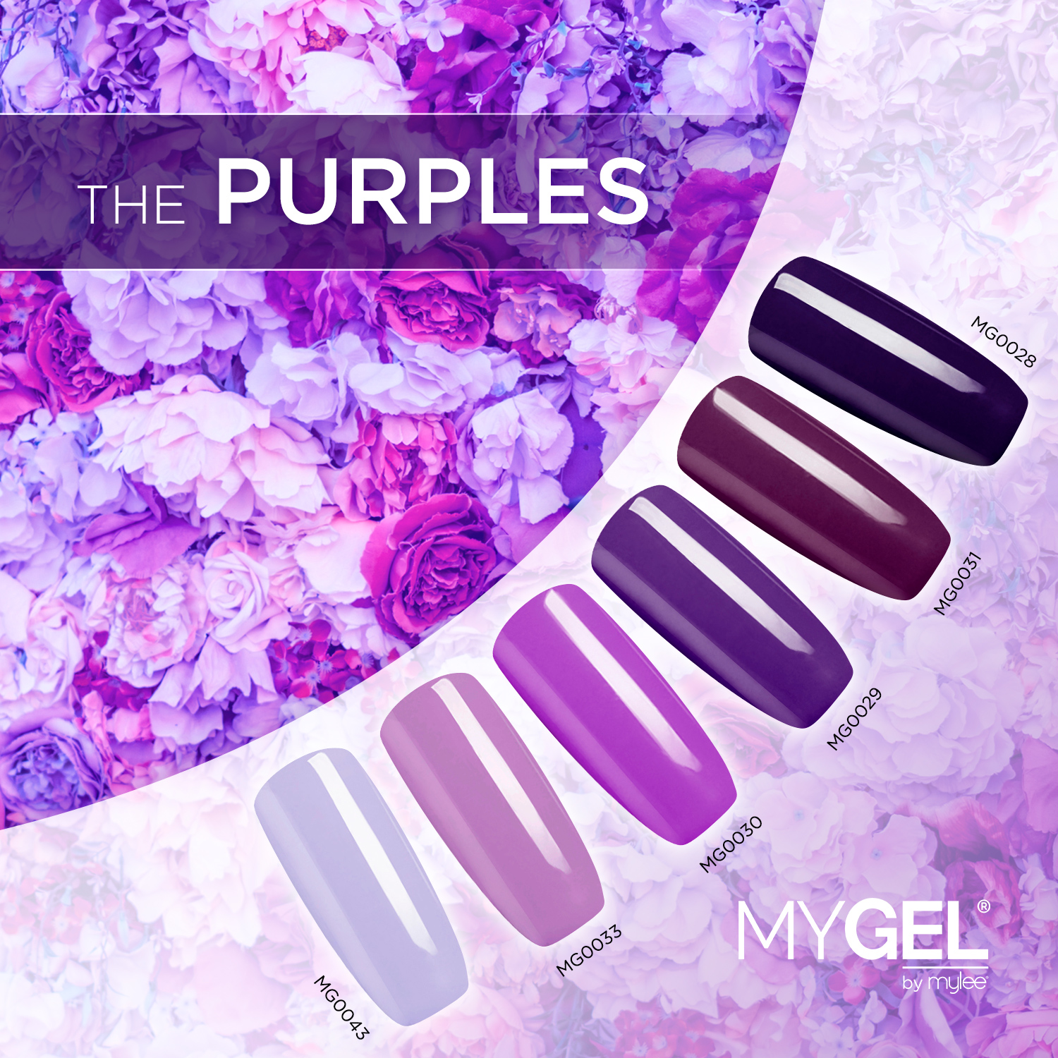 Mylee MYGEL Purple Range UV LED Soak-Off Gel Nail Polish Colour ...