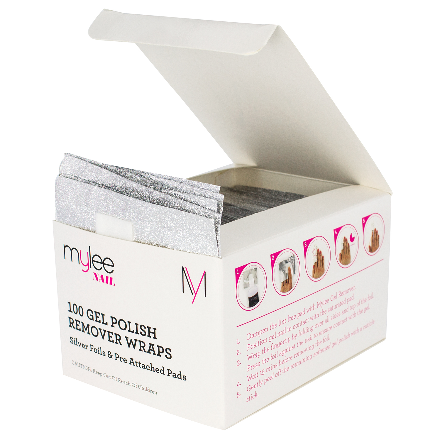 Mylee Remover Wraps Foil Soak Off Acetone Nail Gel Polish 100 pcs per ...